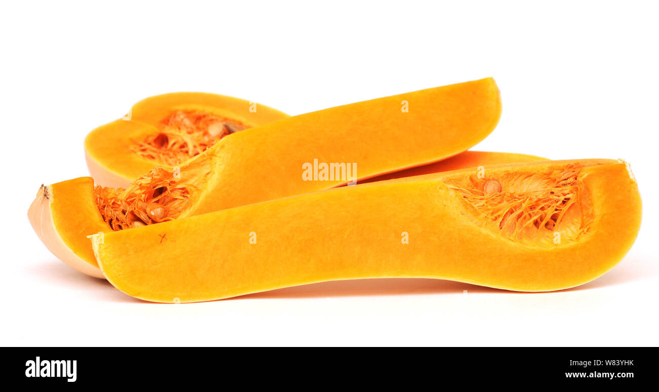 Chopped butternut squash on white Stock Photo - Alamy