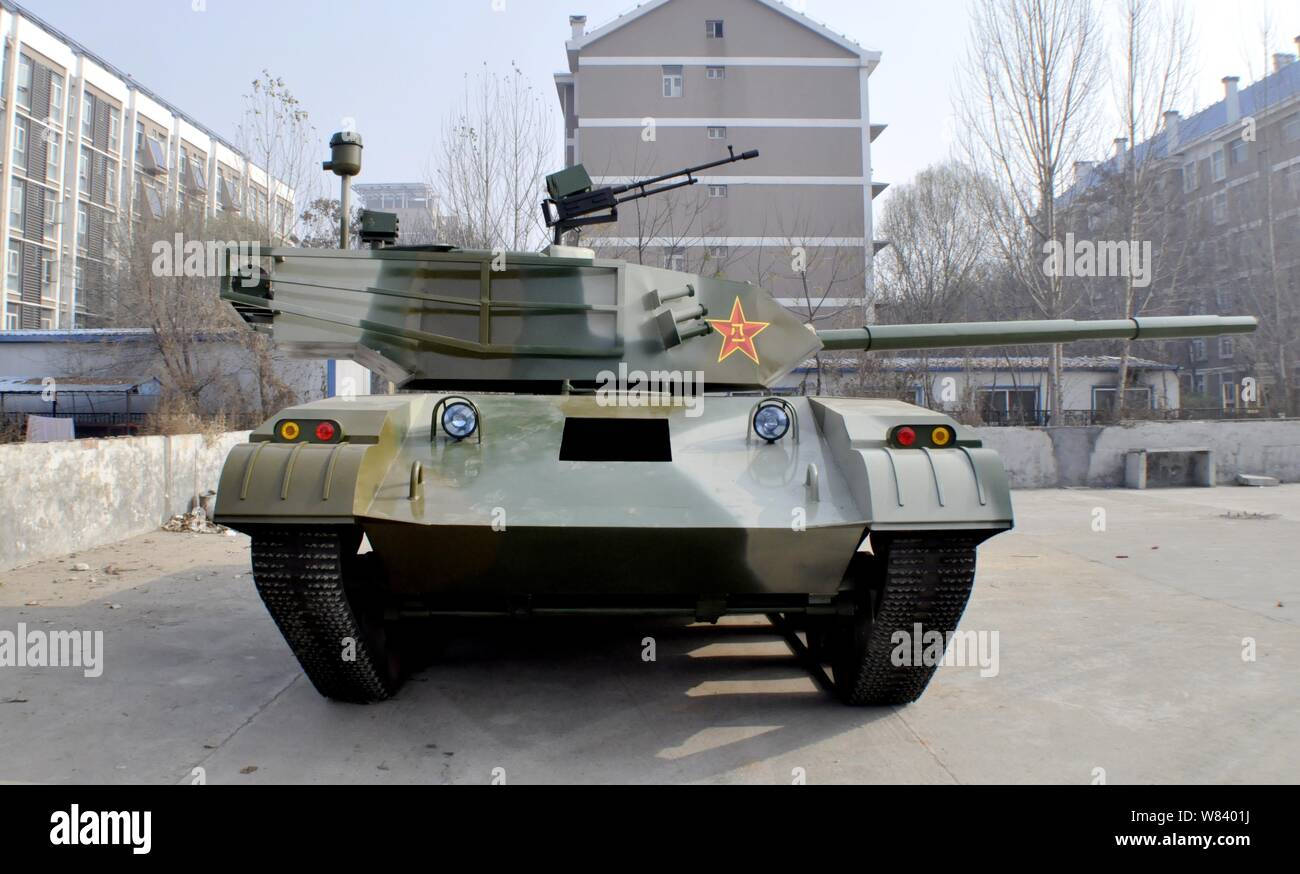 A replica of Chinese PLA's (People's Liberation Army) Type 99 tank is ...