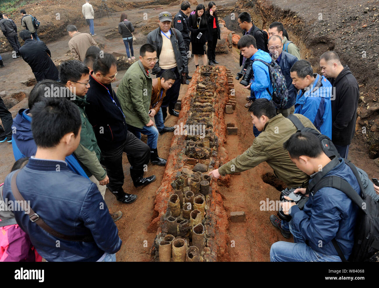 Chinese archaeologists investigate zinc smelting furnace and slag at an ...