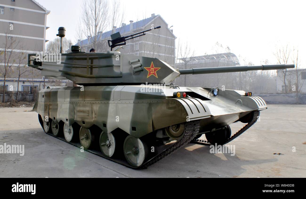 A replica of Chinese PLA's (People's Liberation Army) Type 99 tank is ...