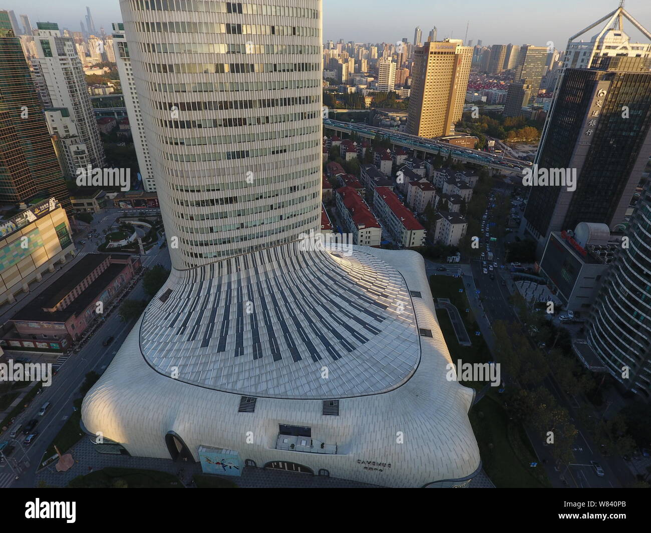 Aerial view of the headquarters building of LVMH China, also known as ...