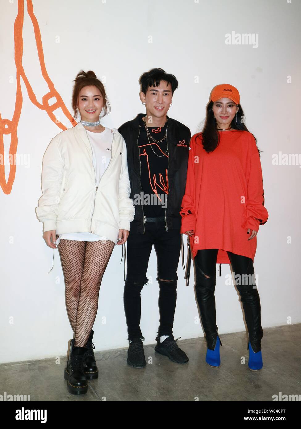 (From left) Singer and actress Charlene Choi of Hong Kong pop duo Twins ...