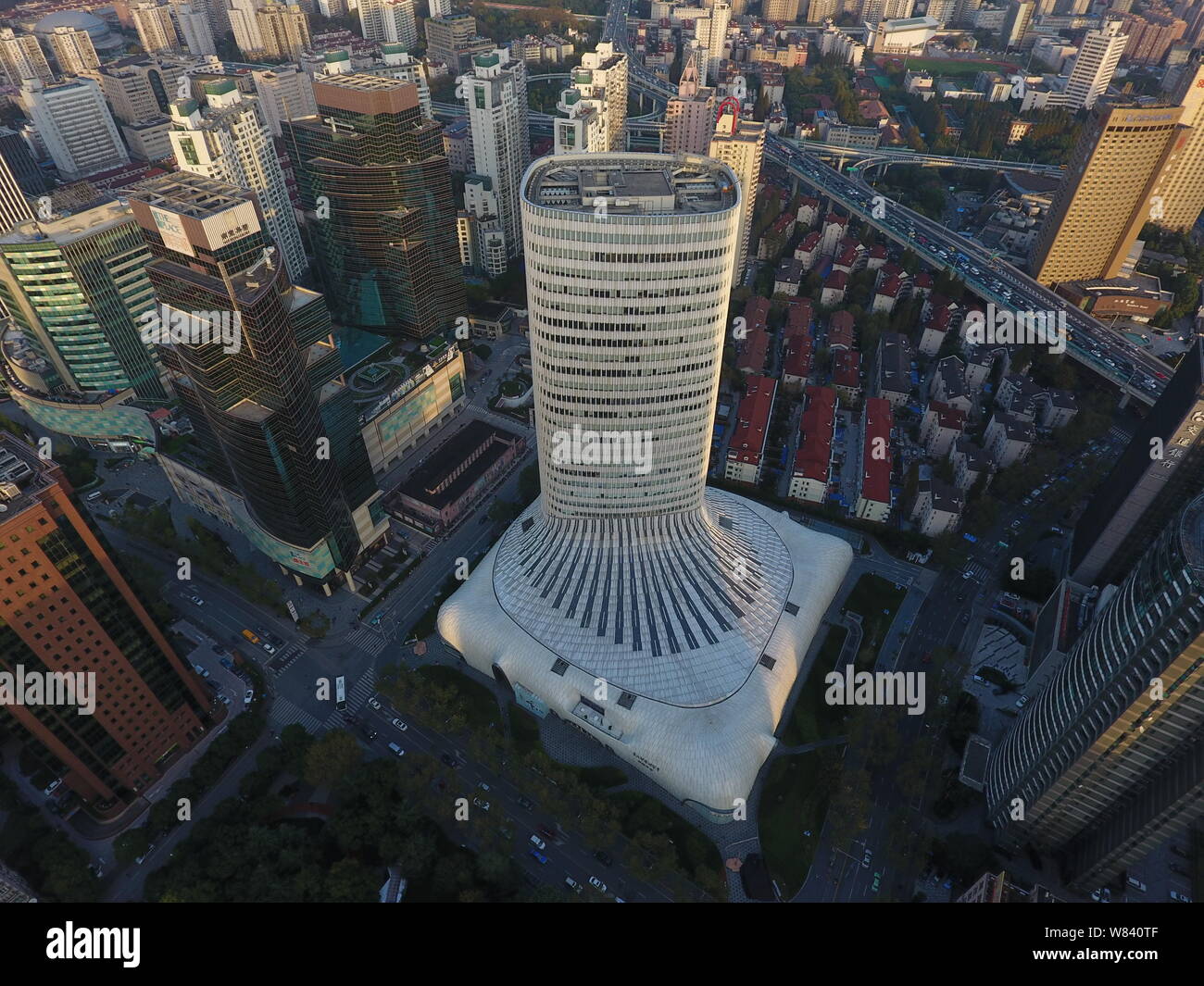 Aerial view of the headquarters building of LVMH China, also known as ...