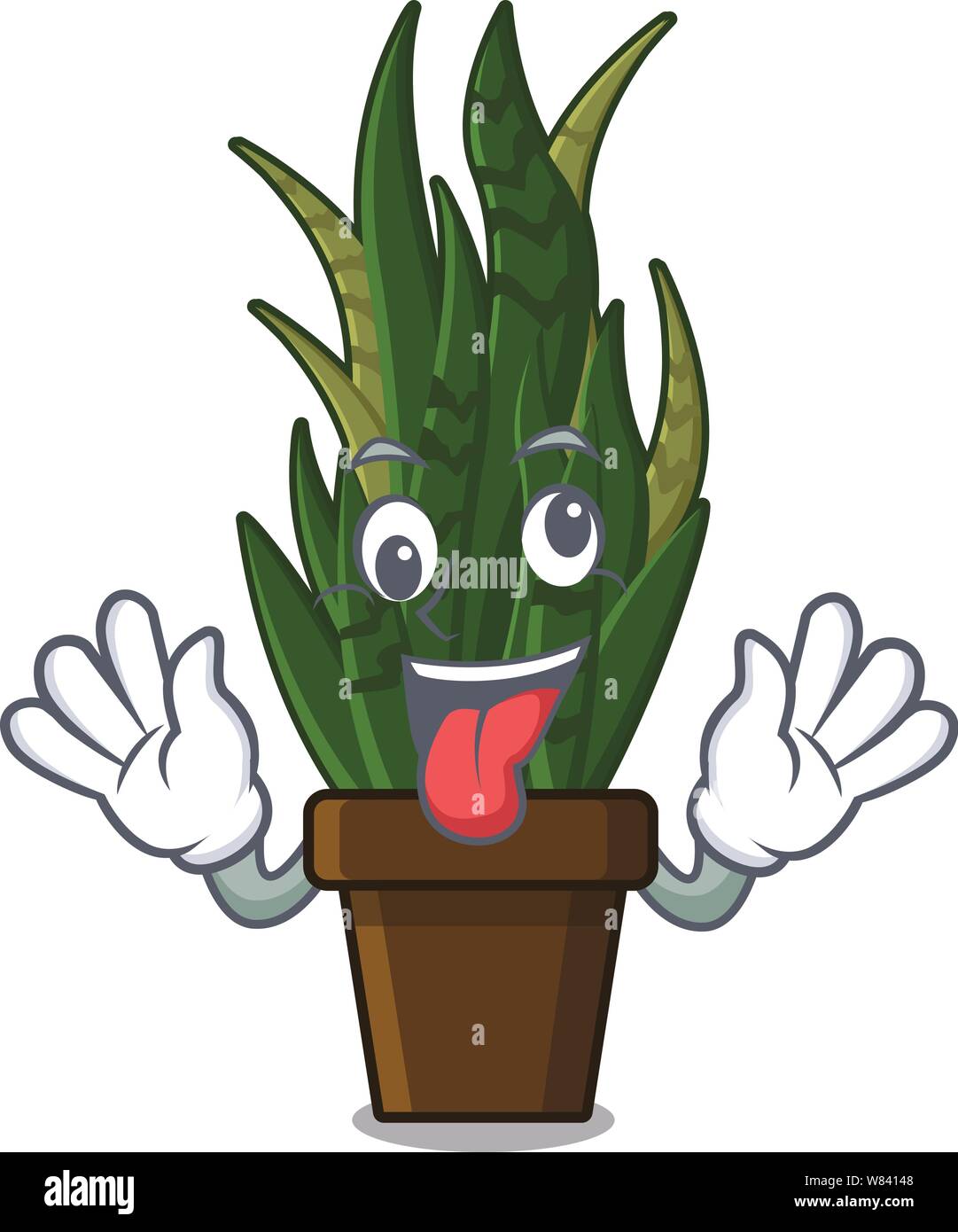 Crazy cartoon snake plant grows behind house Stock Vector Image & Art ...