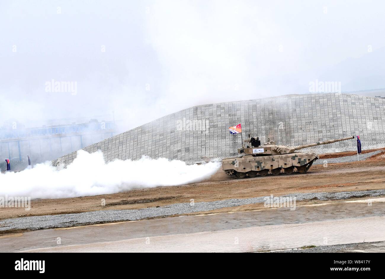 A Chinese-made VT2 tank, an export version of the Type 96G, performs ...