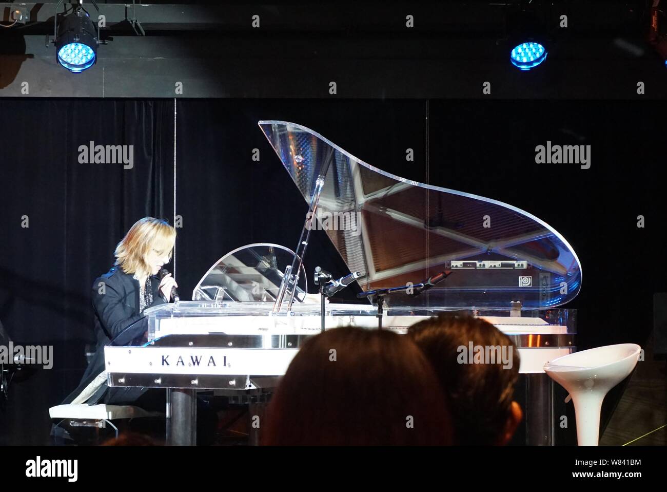 Yoshiki Hayashi of Japanese rock band X Japan performs at a press ...