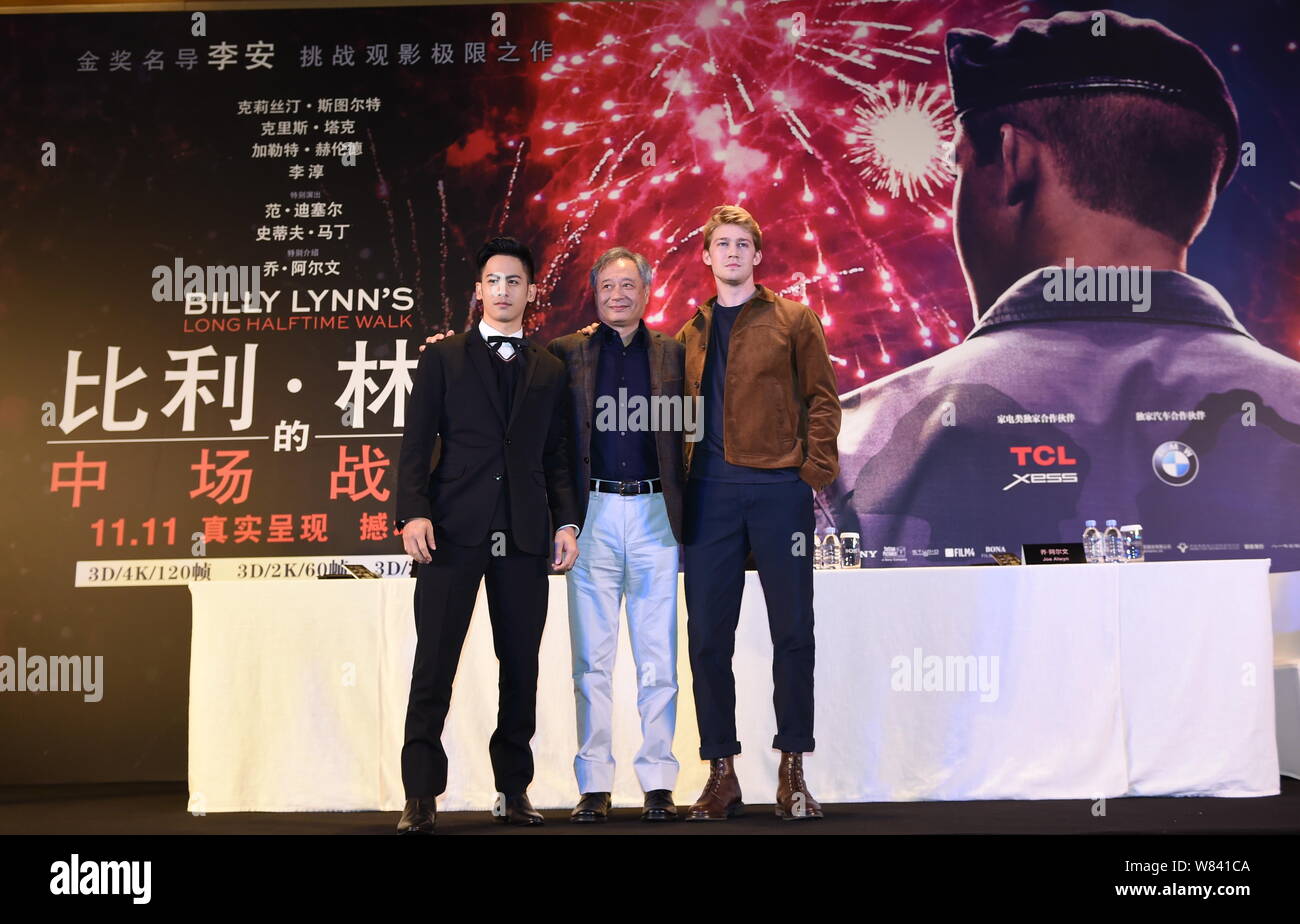 (From left) Taiwanese-American actor Mason Lee, the son of Taiwanese ...