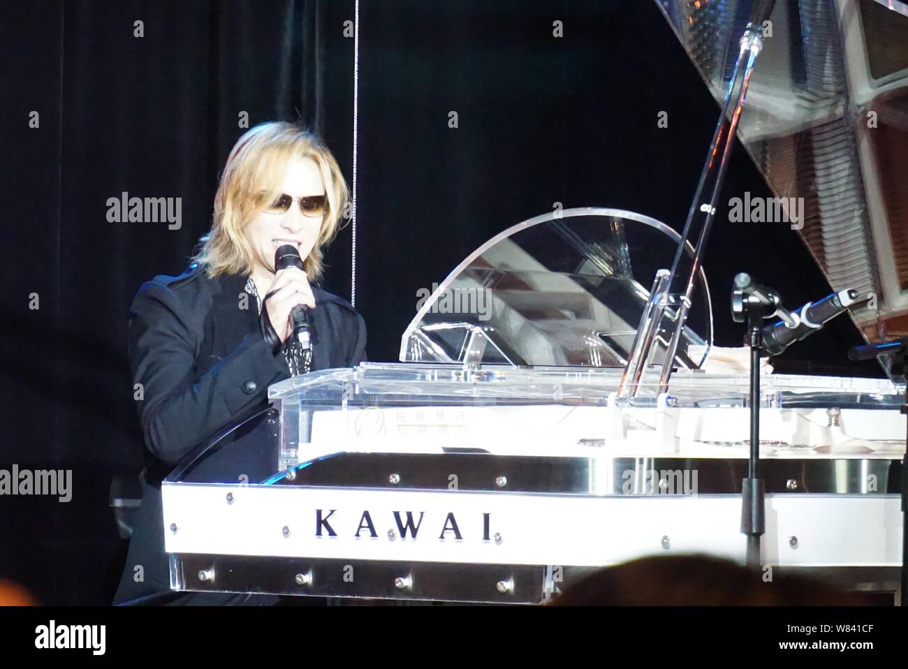 Yoshiki Hayashi of Japanese rock band X Japan speaks at a press ...