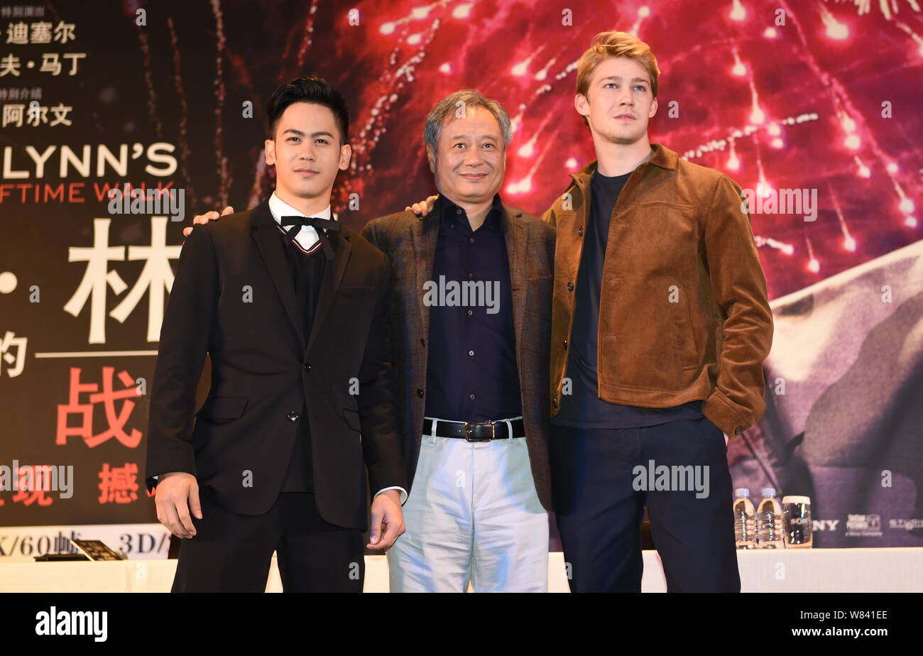 (From left) Taiwanese-American actor Mason Lee, the son of Taiwanese ...