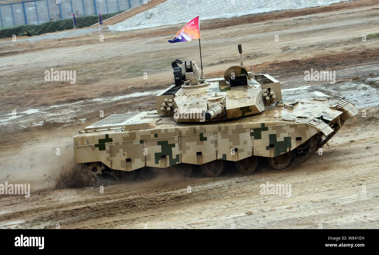 A Chinese-made VT2 tank, an export version of the Type 96G, performs ...