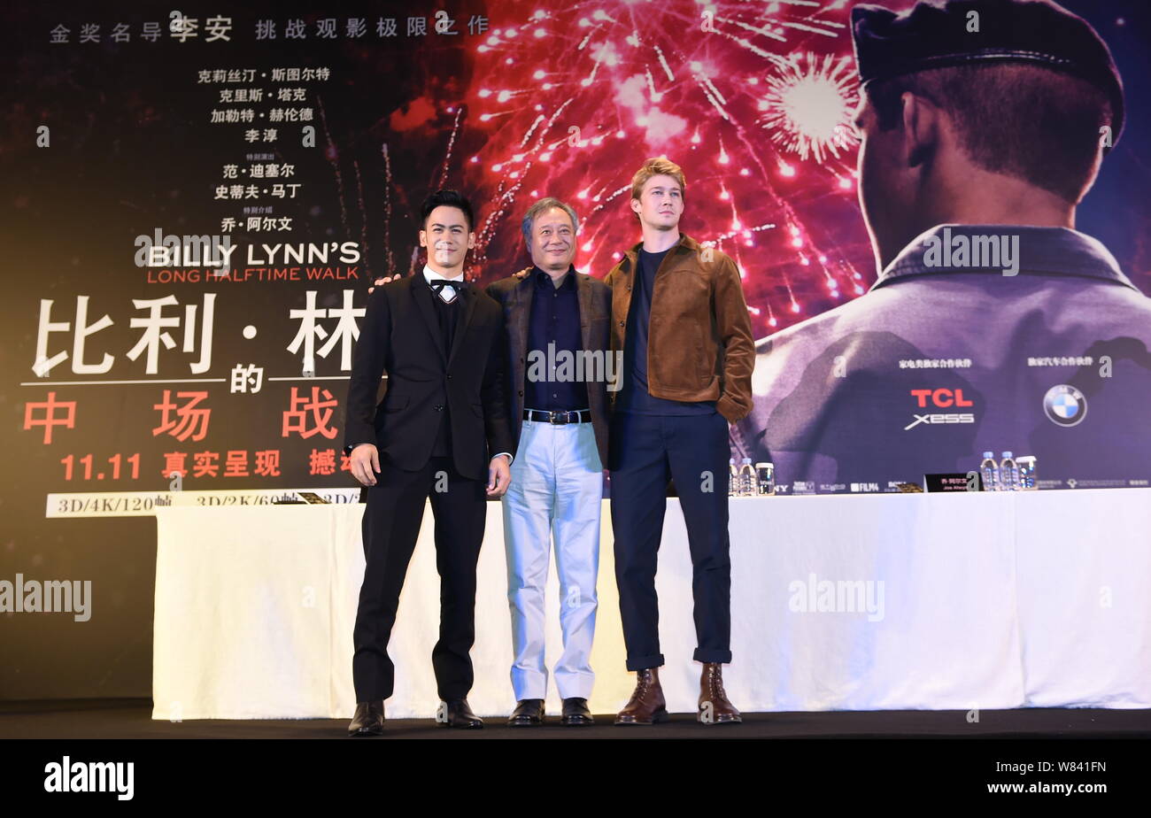 (From left) Taiwanese-American actor Mason Lee, the son of Taiwanese ...