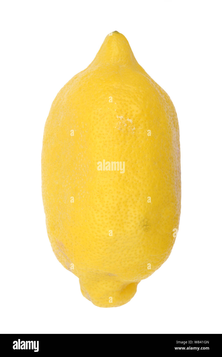 Single lemon isolated on white Stock Photo - Alamy