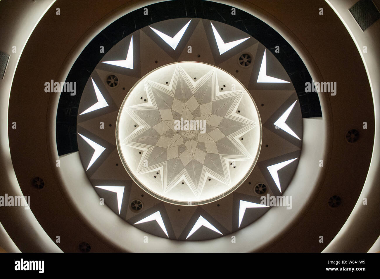 Interior view of the Dachang Muslim Cultural Center in Dachang Hui ...