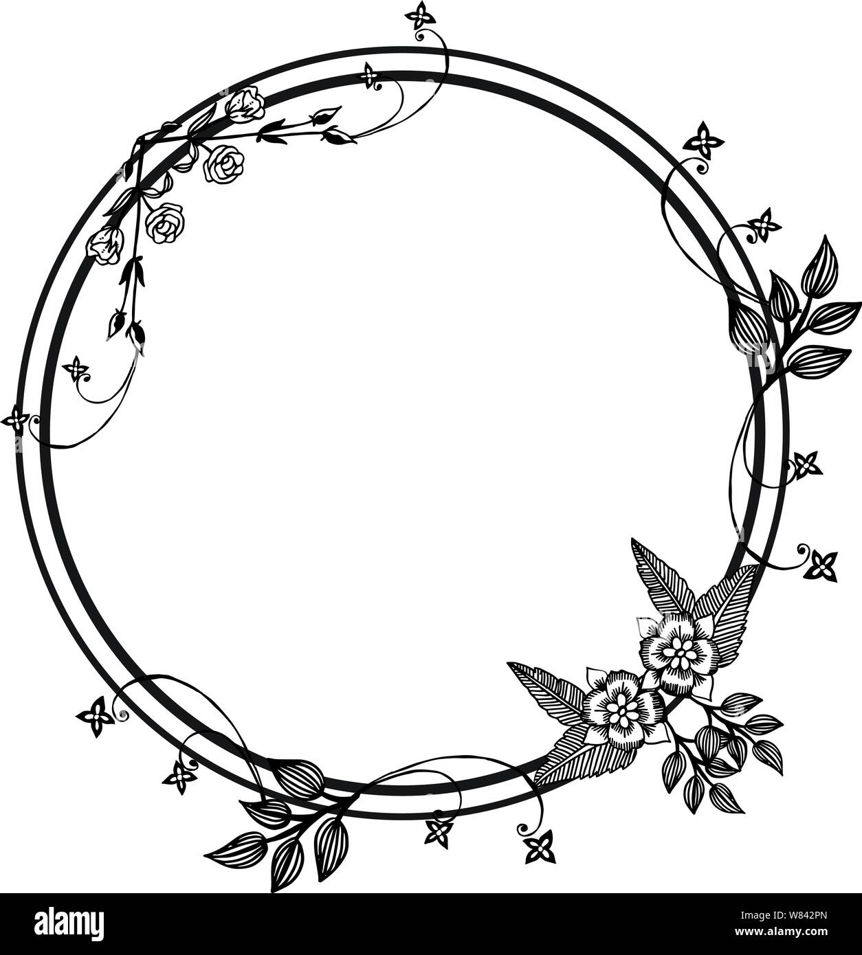 Shape of cards, with design pattern floral frame, isolated on a white ...
