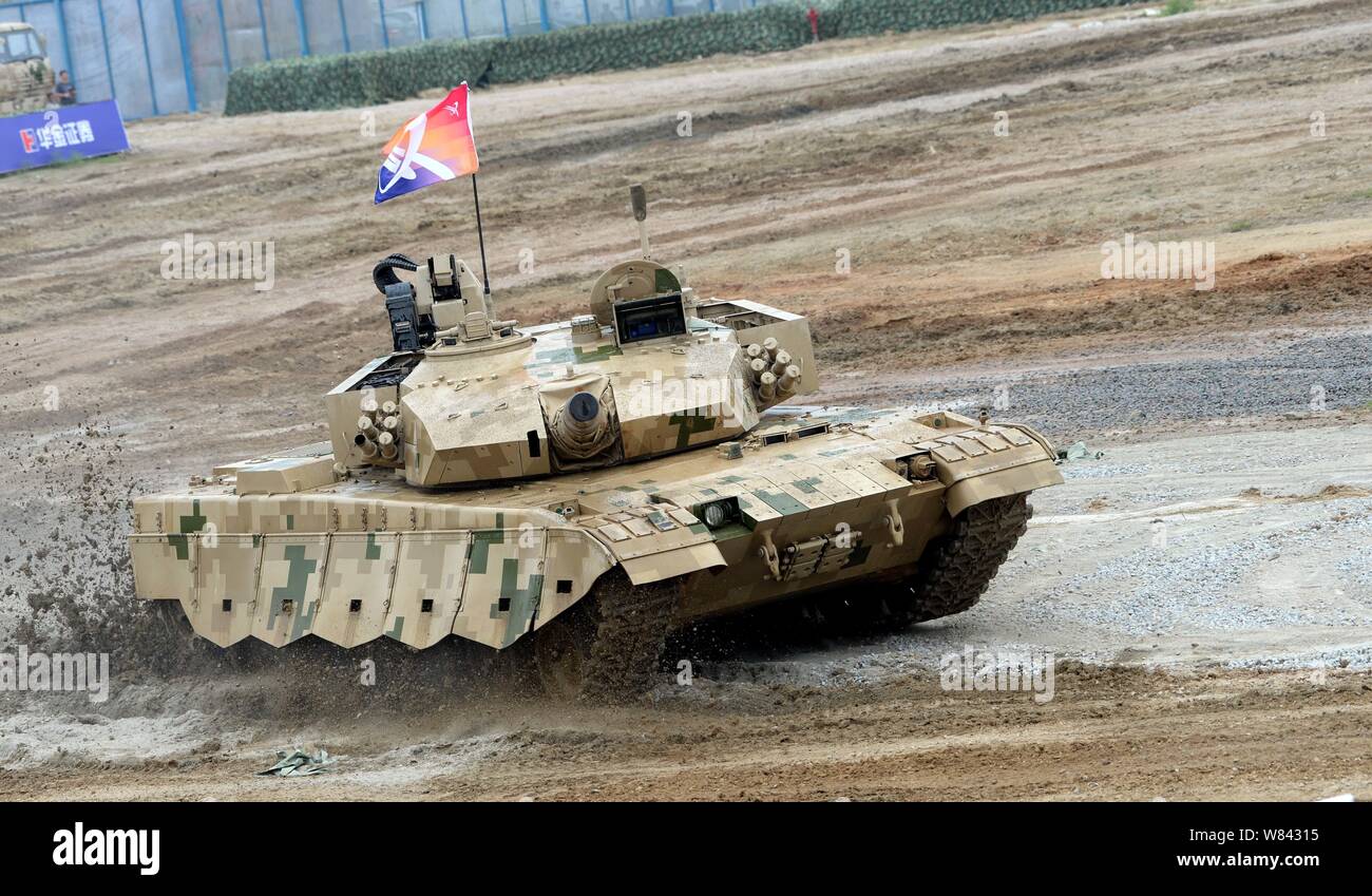 A Chinese-made VT2 tank, an export version of the Type 96G, performs ...