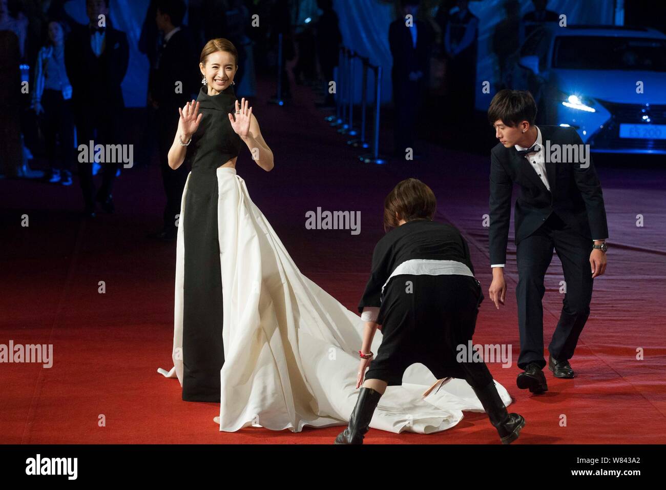 Taiwanese singer and actress Ariel Lin arrives on the red carpet for ...
