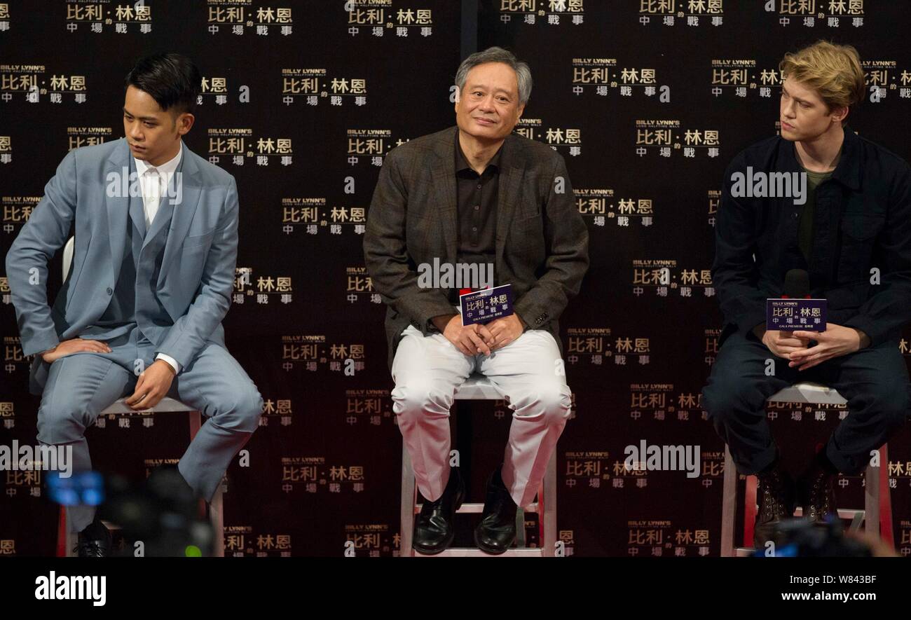 (From left) Taiwanese-American actor Mason Lee, the son of Taiwanese ...