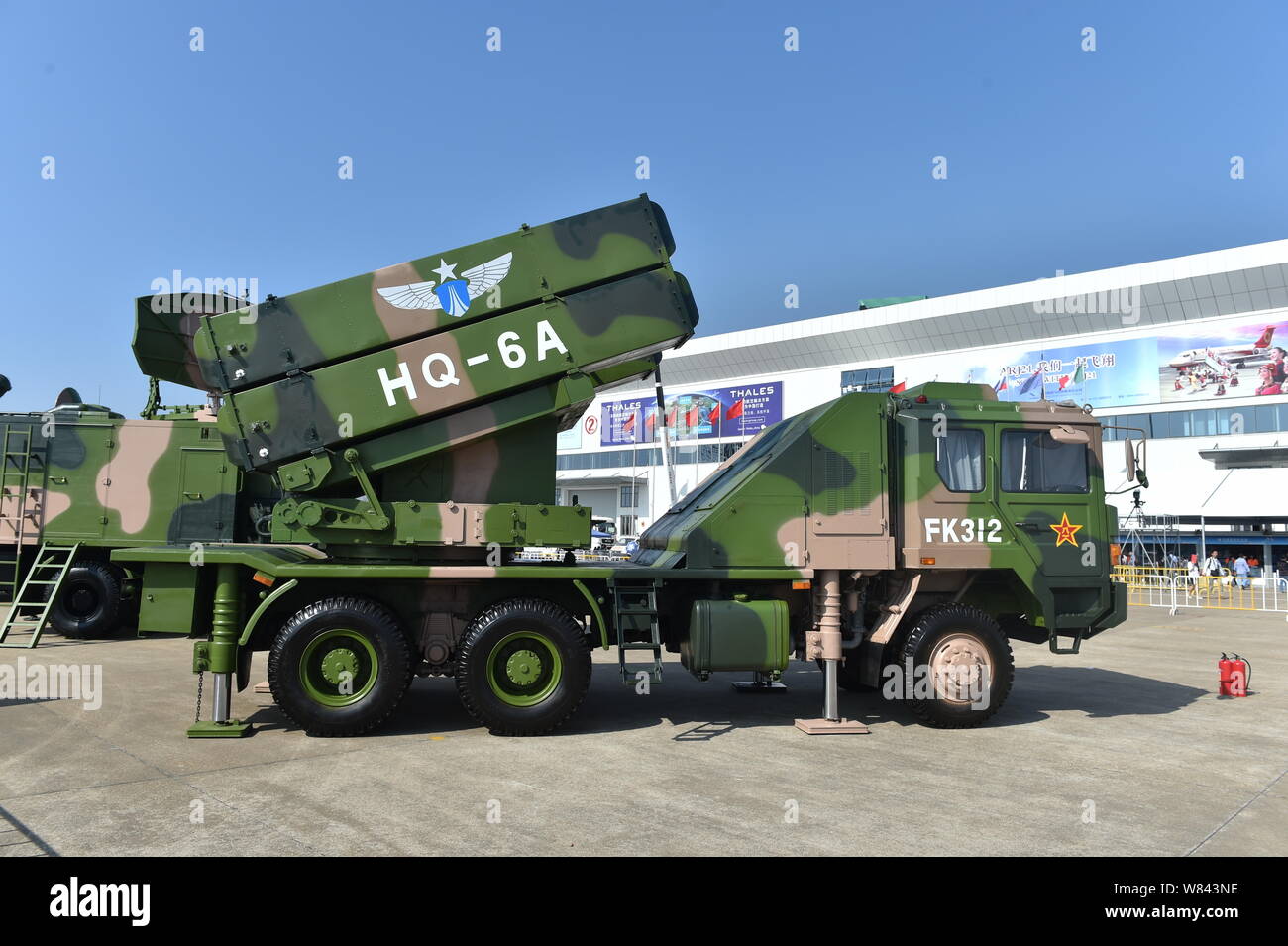 China's HQ-6A surface-to-air missile system is on display during the ...