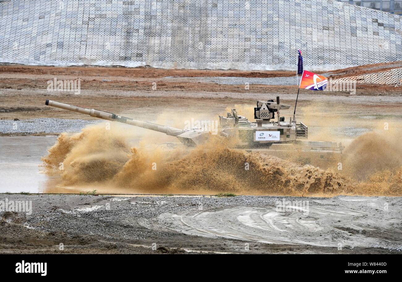 A Chinese-made VT2 tank, an export version of the Type 96G, performs ...