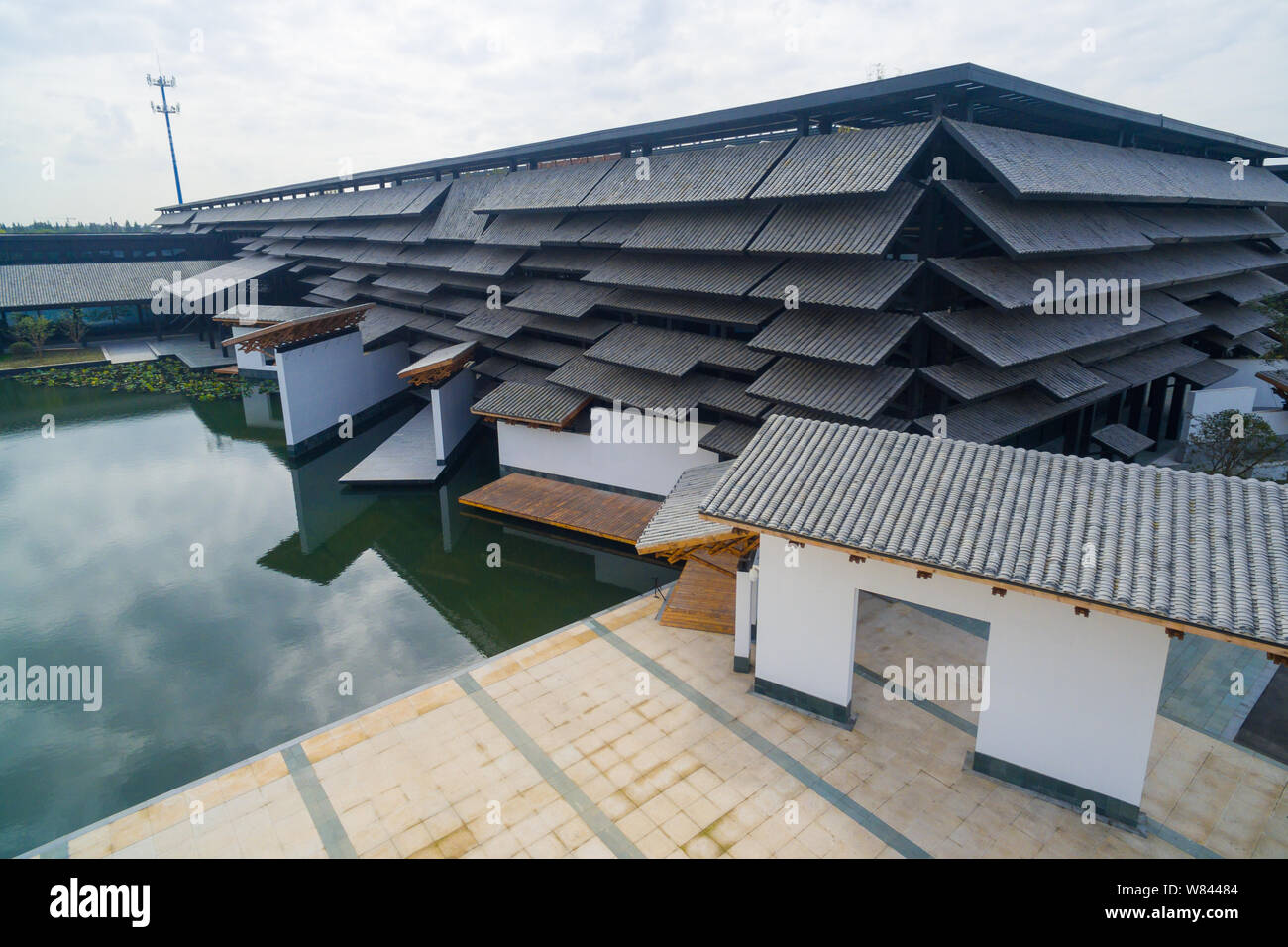 View of the Wuzhen Internet International Convention Center, the main ...
