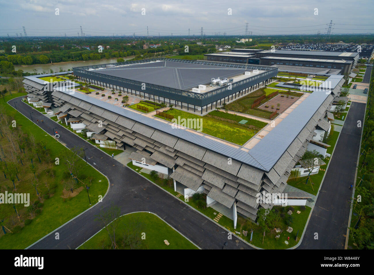 General view of the Wuzhen Internet International Convention Center ...