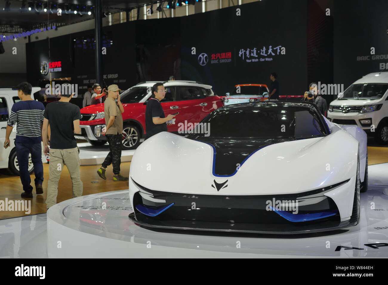 An ARCFOX-7 electric concept car of BAIC Group is on display during the ...
