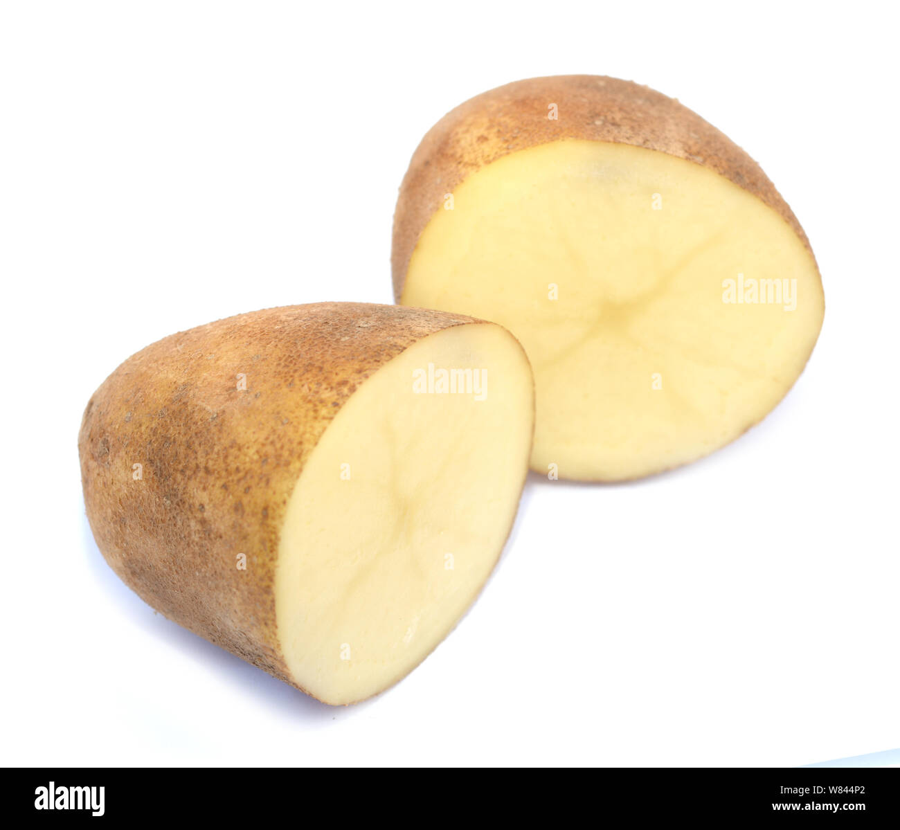 Chopped Potato on white Stock Photo - Alamy