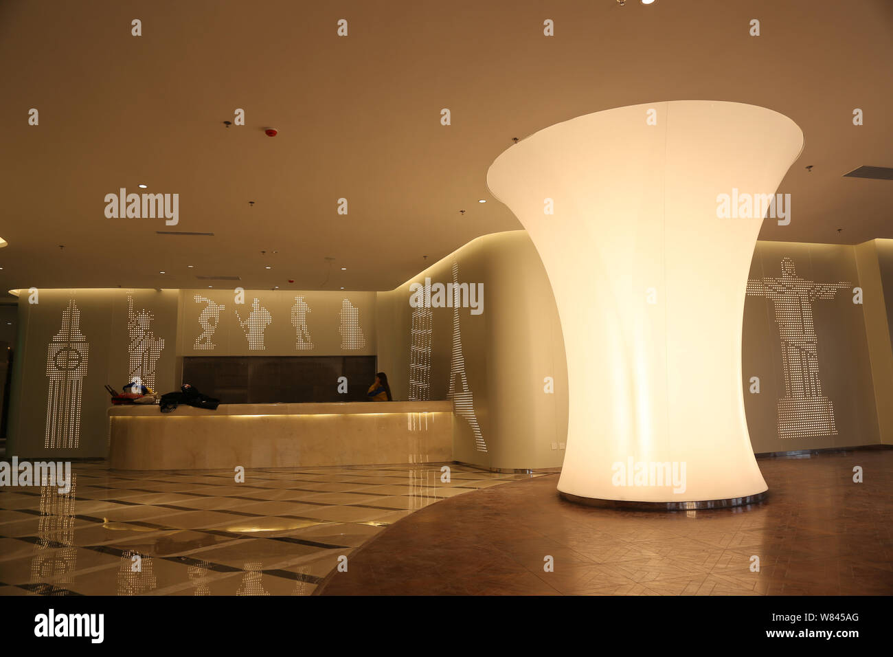 An interior view of the new library at Sias International University ...