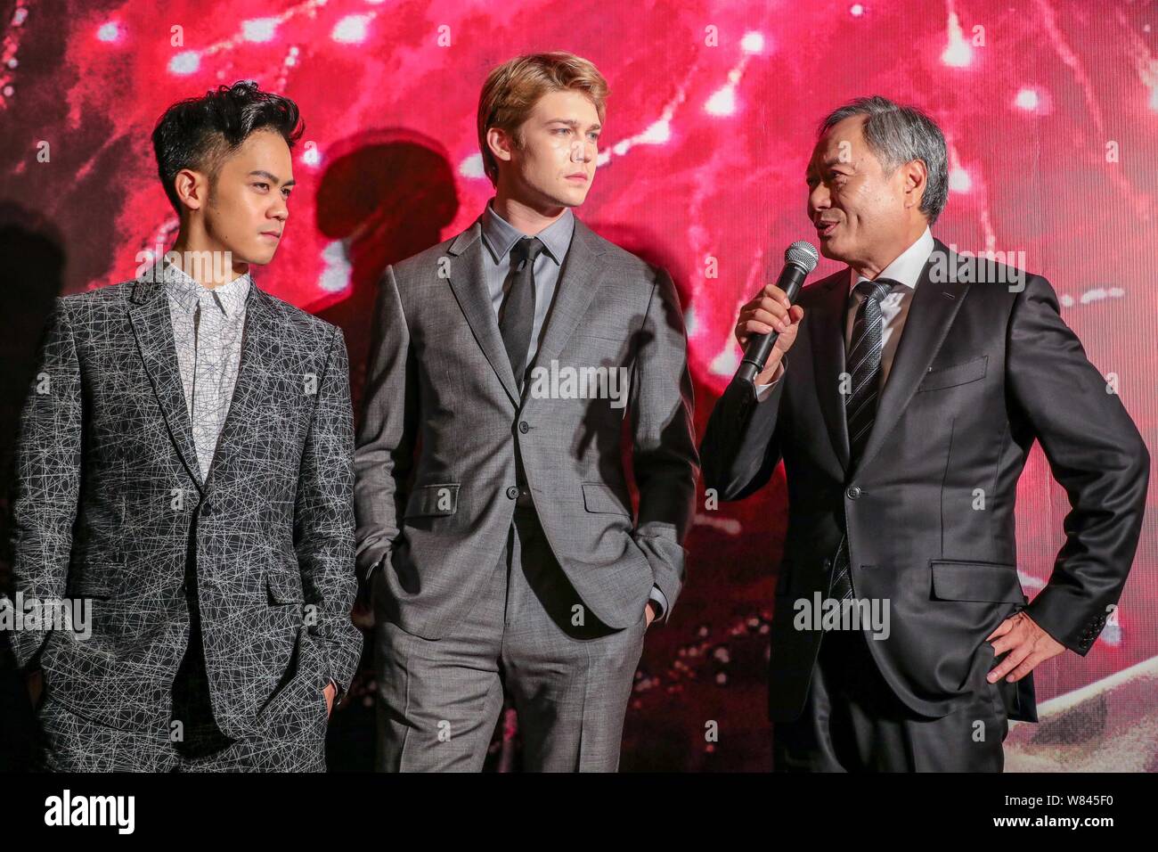 (From left) Taiwanese-American actor Mason Lee, the son of Taiwanese ...