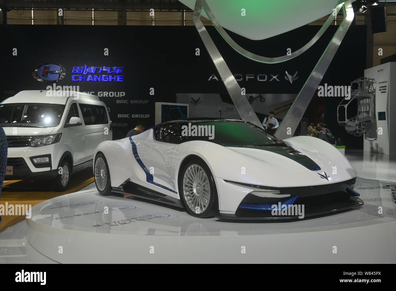 An ARCFOX-7 electric concept car of BAIC Group is on display during the ...