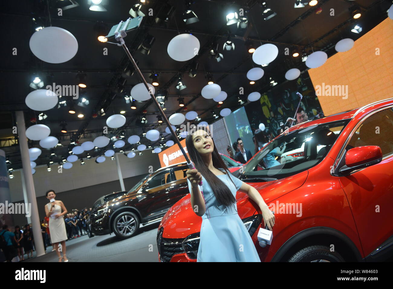 Chinese actress Fan Bingbing takes selfies at a promotional event for ...