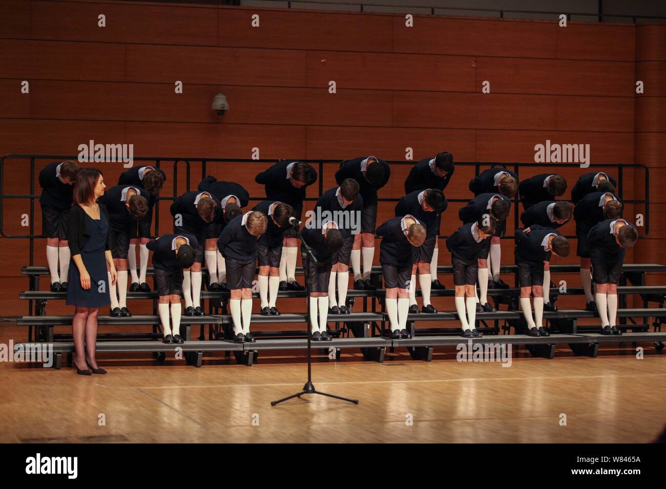 Boys of "The Little Singers of Paris" choir, literally "Little Singers ...