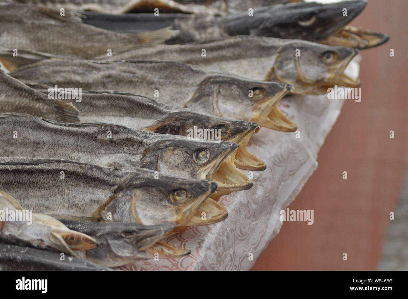 Dried fish at the market. Delicacy, snack lakes Ukraine Stock Photo - Alamy