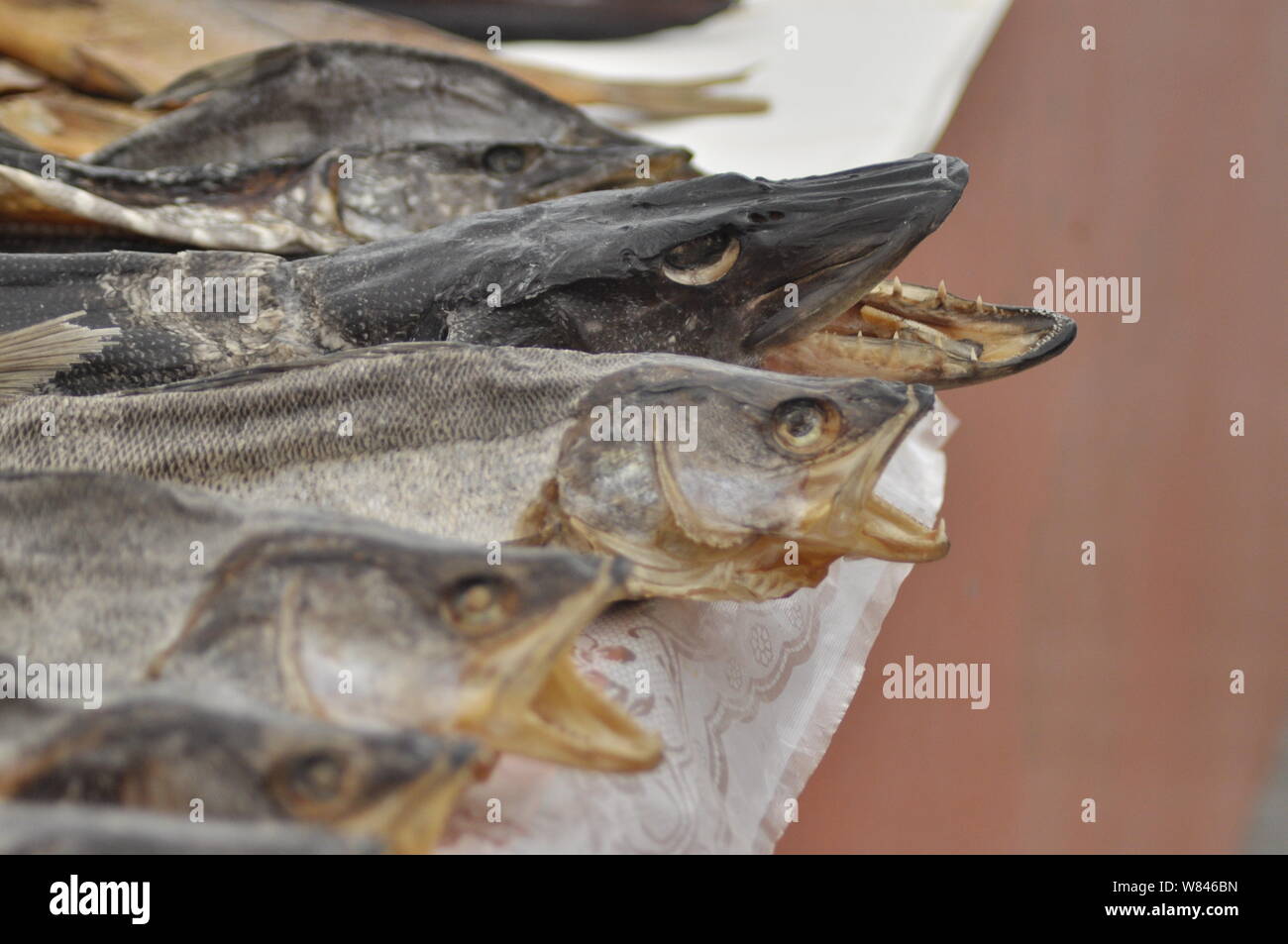 Dried fish at the market. Delicacy, snack lakes Ukraine Stock Photo - Alamy