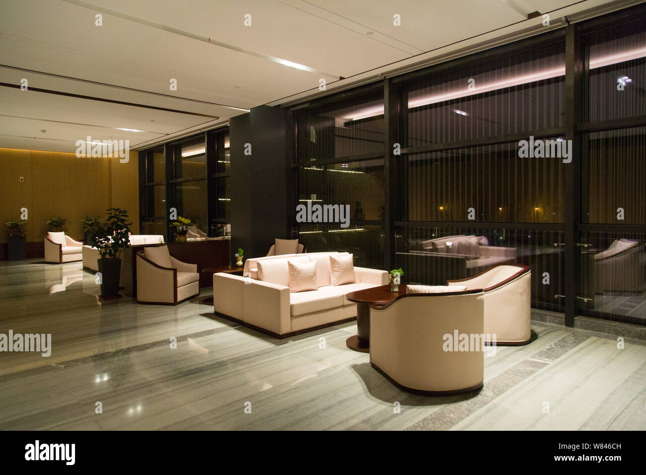 Interior view of the Wuzhen Internet International Convention Center ...