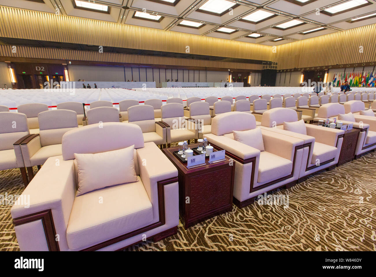 Interior view of the Wuzhen Internet International Convention Center ...