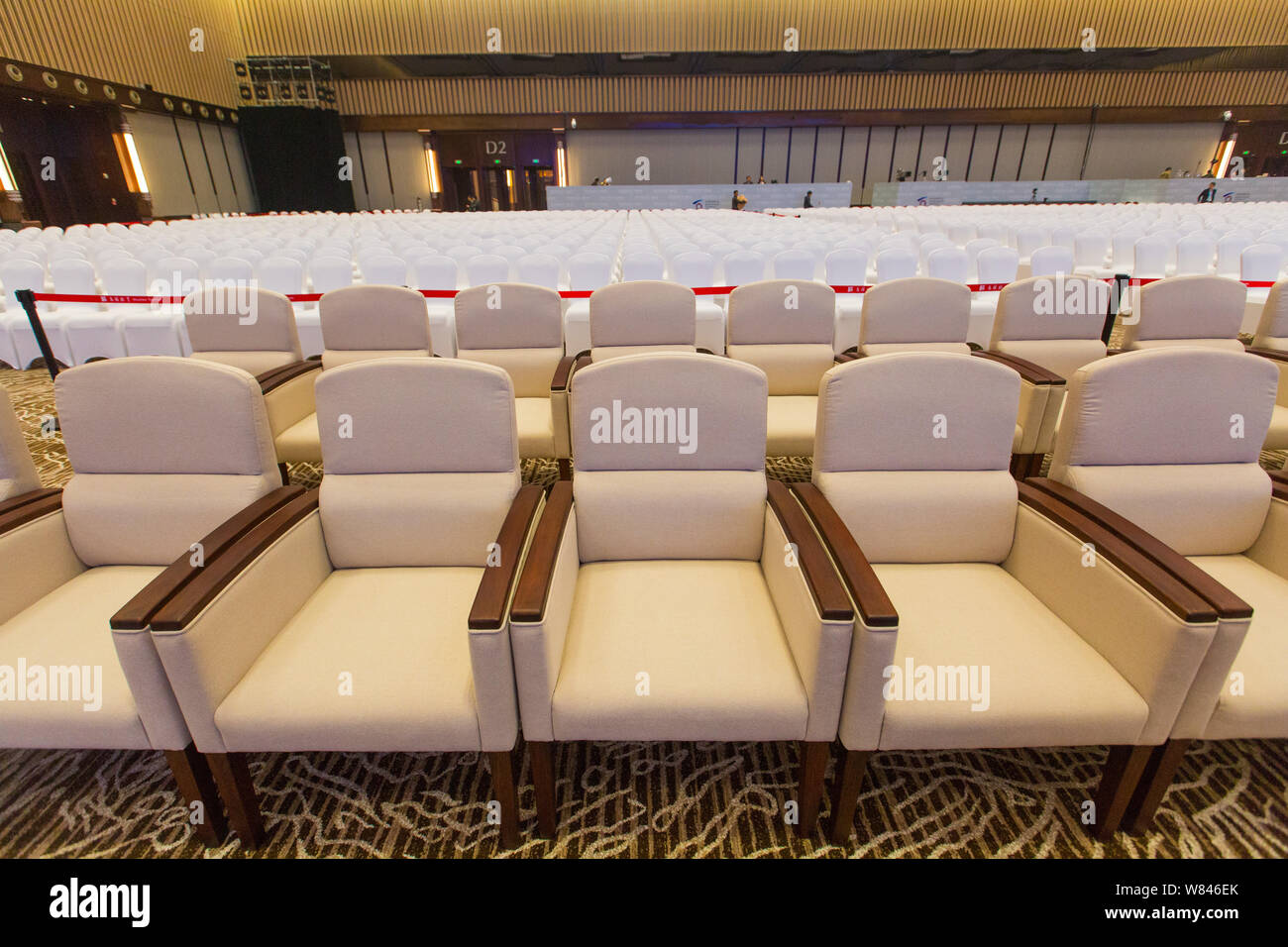 Interior view of the Wuzhen Internet International Convention Center ...
