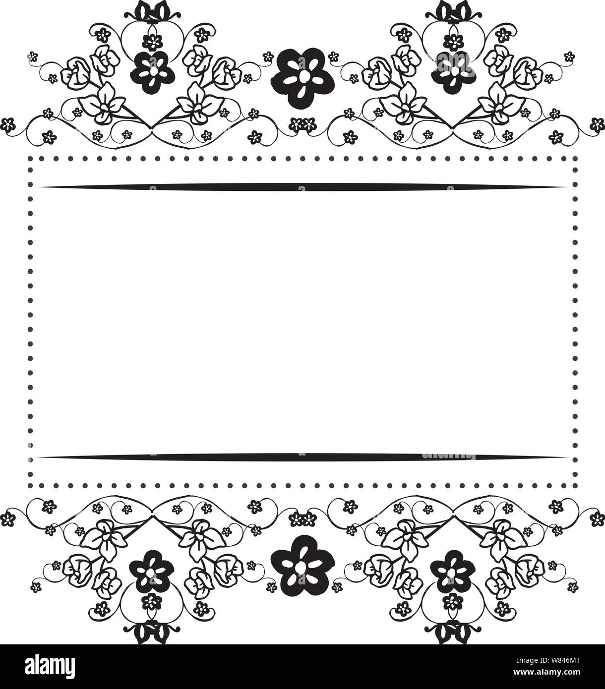 Shape of card, place of text, with design wreath frame. Vector ...