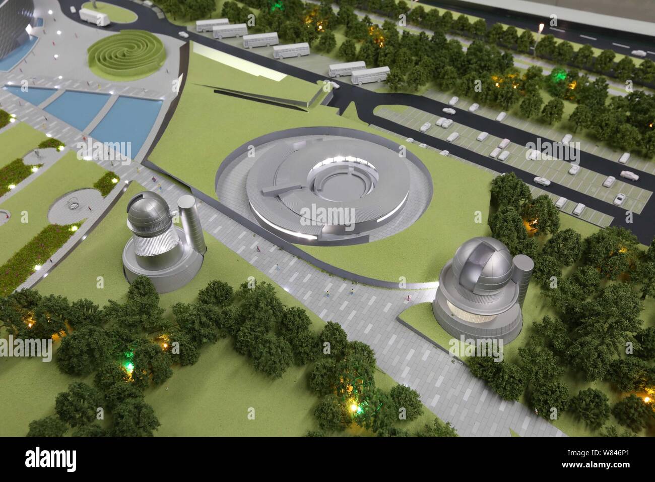 A model of the Shanghai Planetarium, which will be the world's biggest ...