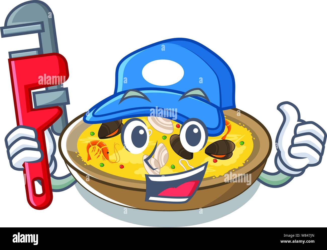 Plumber spanish paella isolated in the character Stock Vector Image ...