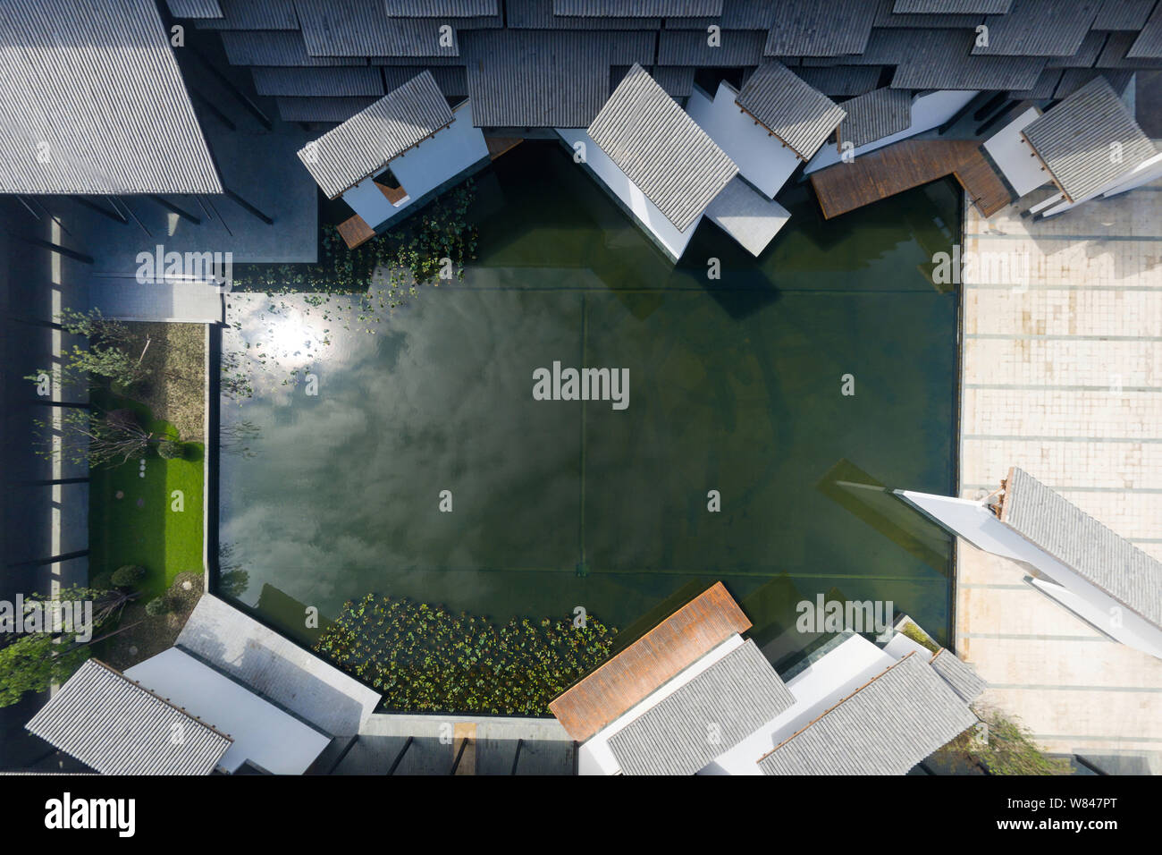 Aerial view of the Wuzhen Internet International Convention Center, the ...