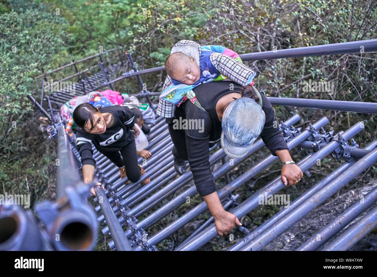 800 meter cliff on a steel ladder hi-res stock photography and images ...