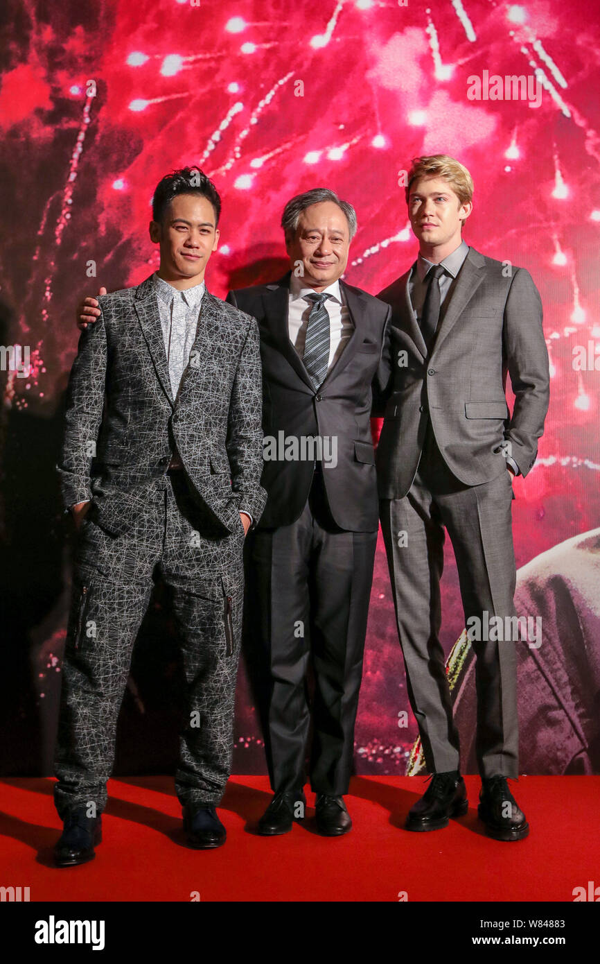 (From left) Taiwanese-American actor Mason Lee, the son of Taiwanese ...
