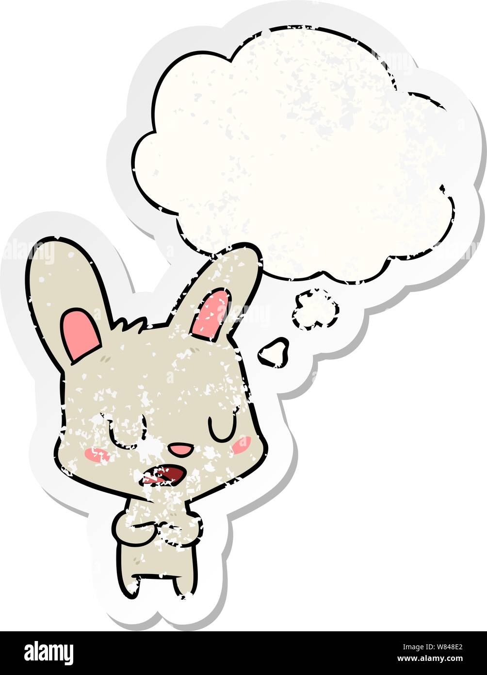 Cartoon illustration rabbit talking hi-res stock photography and images ...