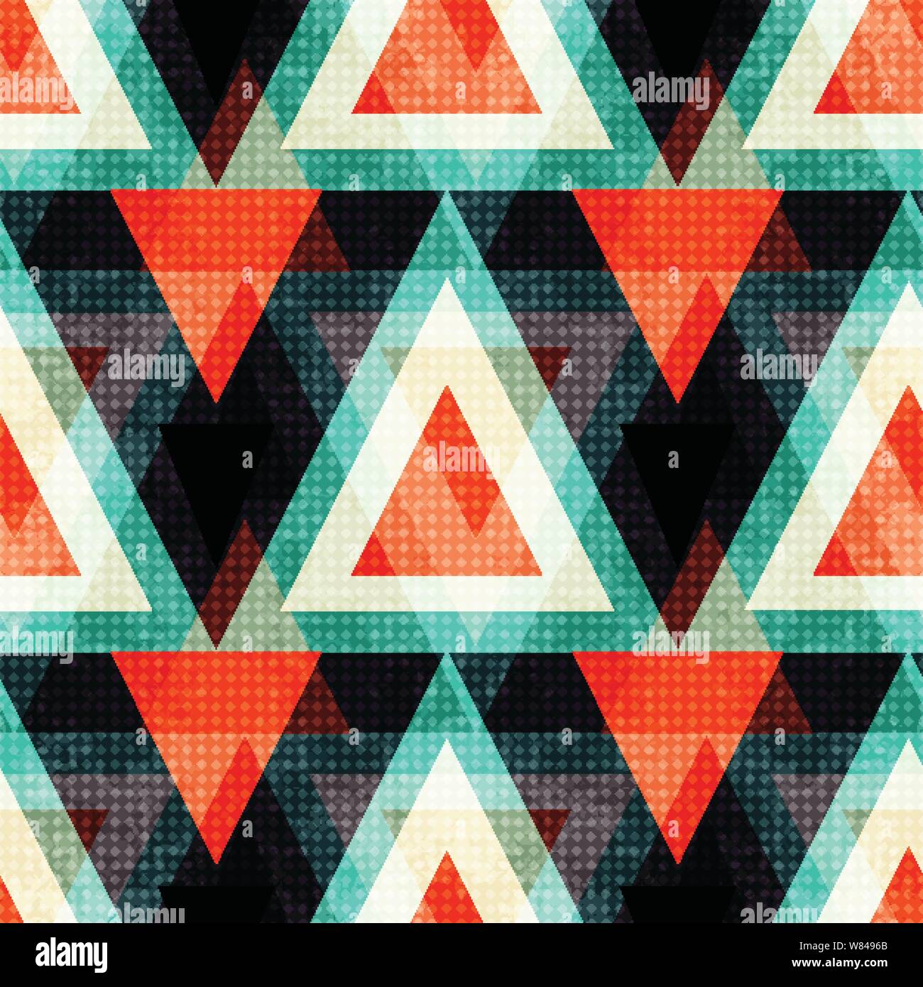 colored polygons on a dark background. Seamless geometric pattern ...