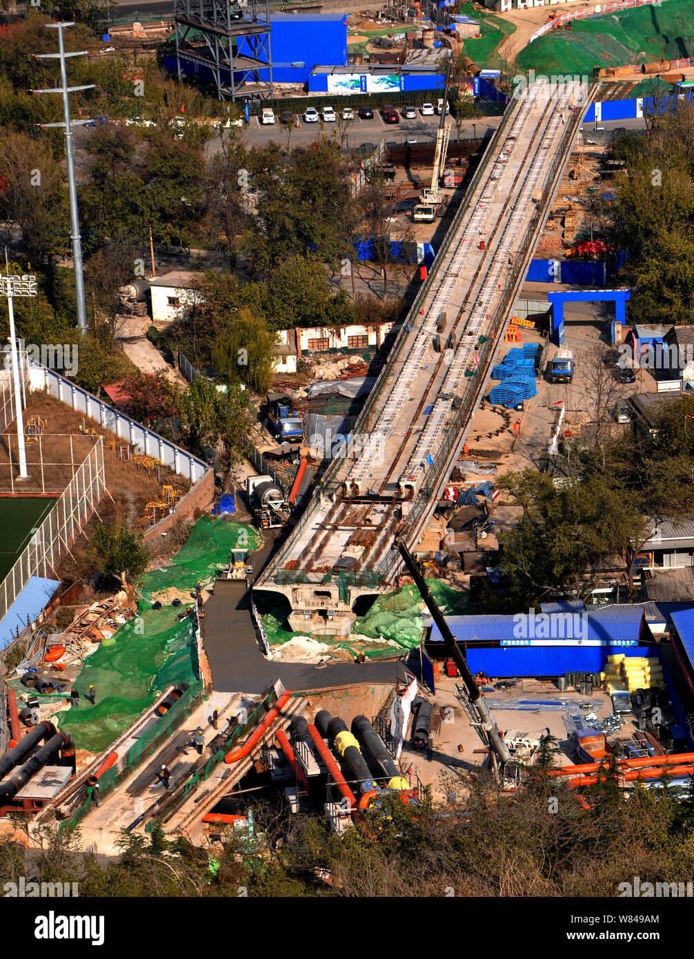 The Beijing S1 medium- and low-speed maglev line is under construction ...