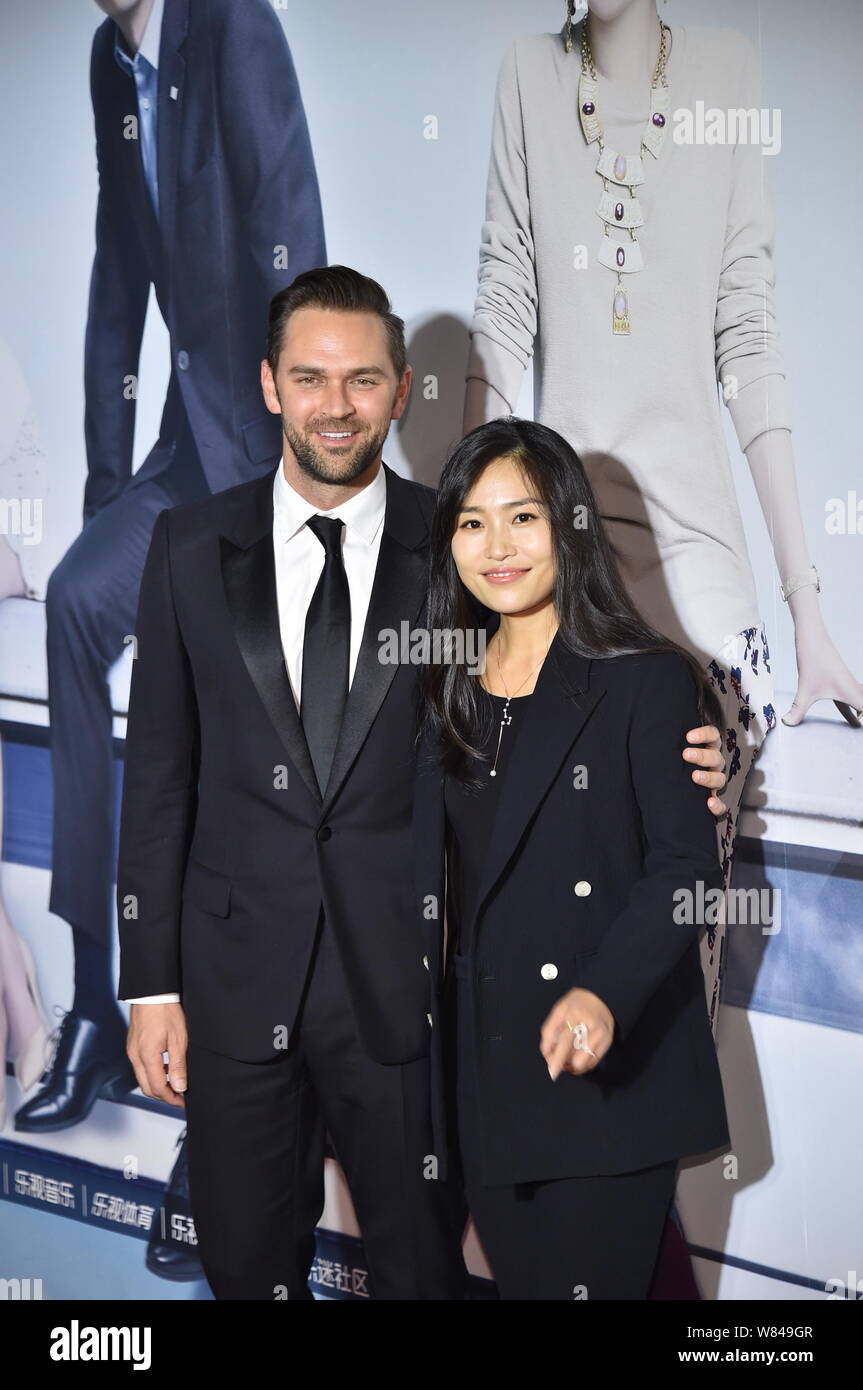 Chinese director Zhang Mo, right, daughter of Chinese director Zhang ...