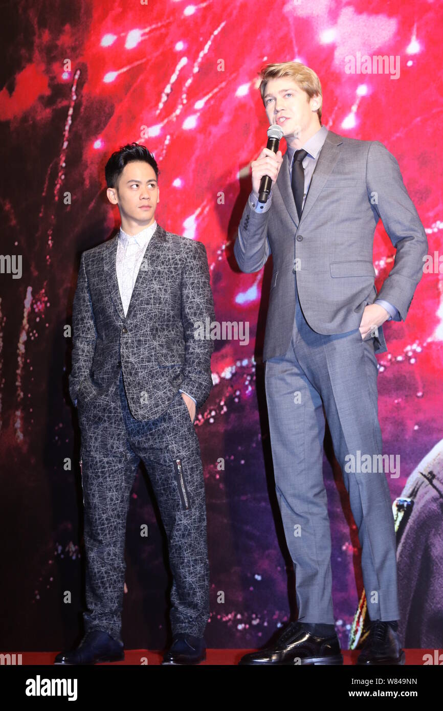 Taiwanese-American actor Mason Lee, left, the son of Taiwanese director ...
