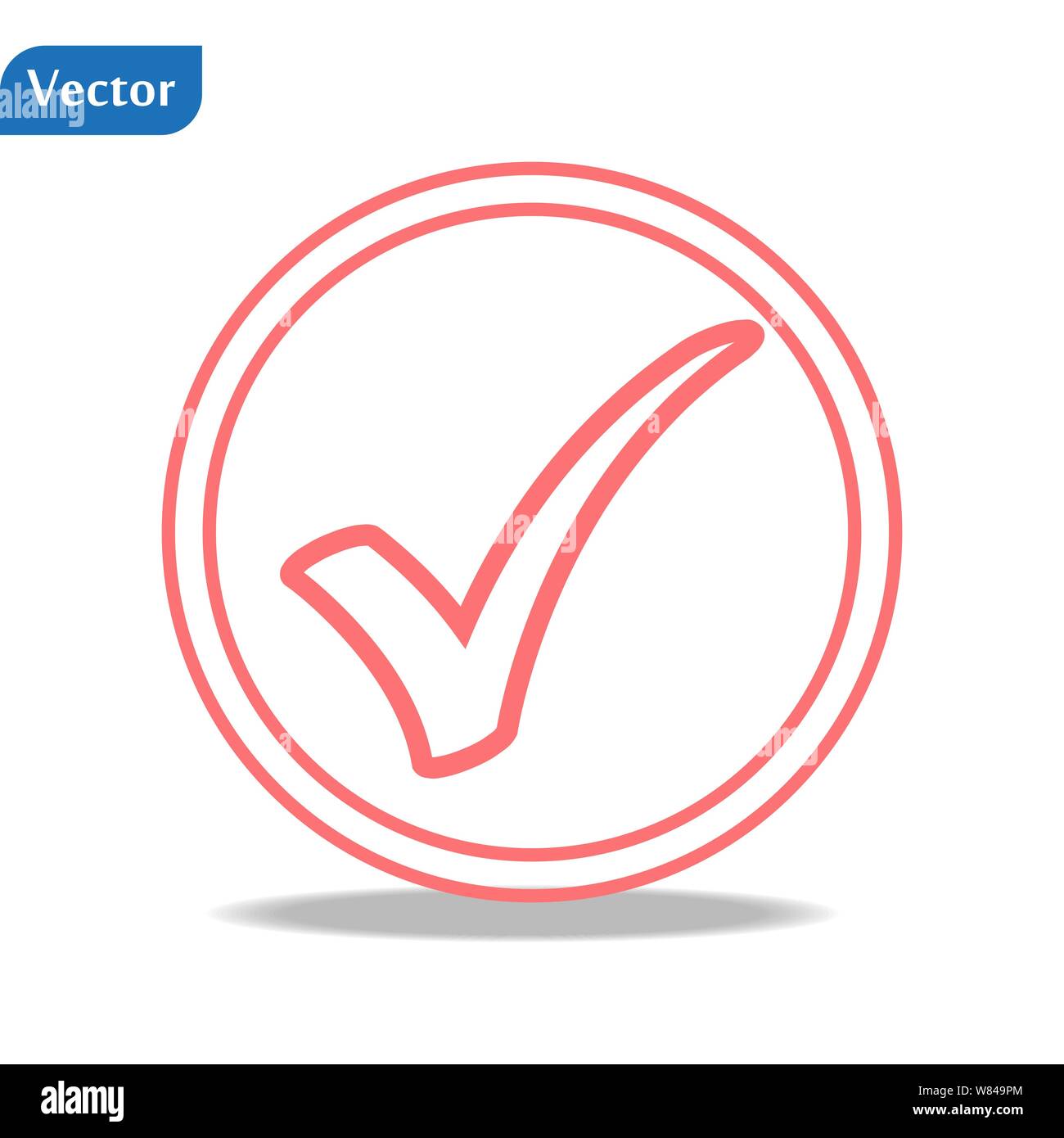 Check Mark Isolated Icon. Checklist button icon. Check mark, tick ...