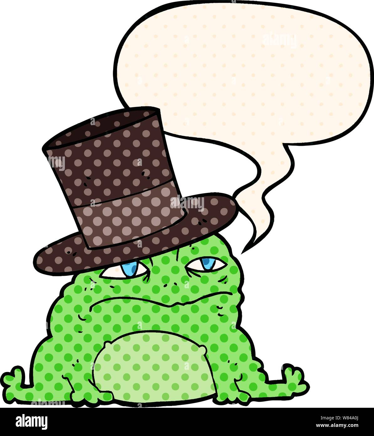 cartoon rich toad with speech bubble in comic book style Stock Vector ...
